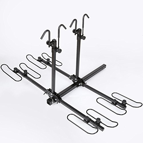 4 Bike Platform Style Bicycle Rider Hitch Mount Carrier Rack Sport Receiver, Free Tax, Delivered within 10 days