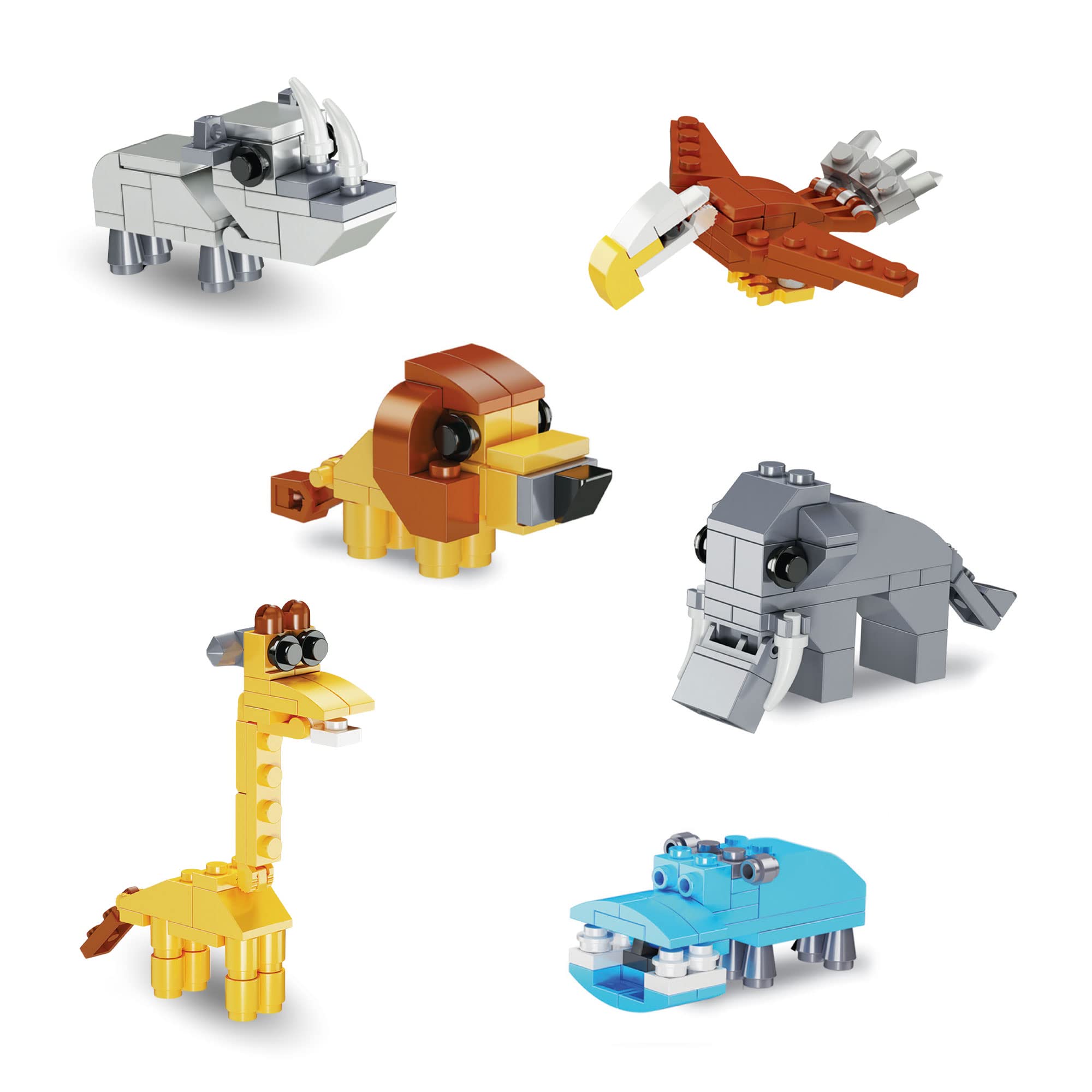 DESOOA Mini Building Blocks Animals Toys, Educational 3D Puzzle Mystery Boxes for Boys Girls Christmas Stocking Stuffers Party Favors Gifts 6 Box