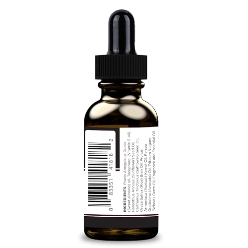Detroit Grooming Co. Beard Oil β All-Natural, Hydrating Formula with Natural Oils, Vitamin E β Black Beard Oil (Cedarwood & Amber) β 1 oz (Corktown)