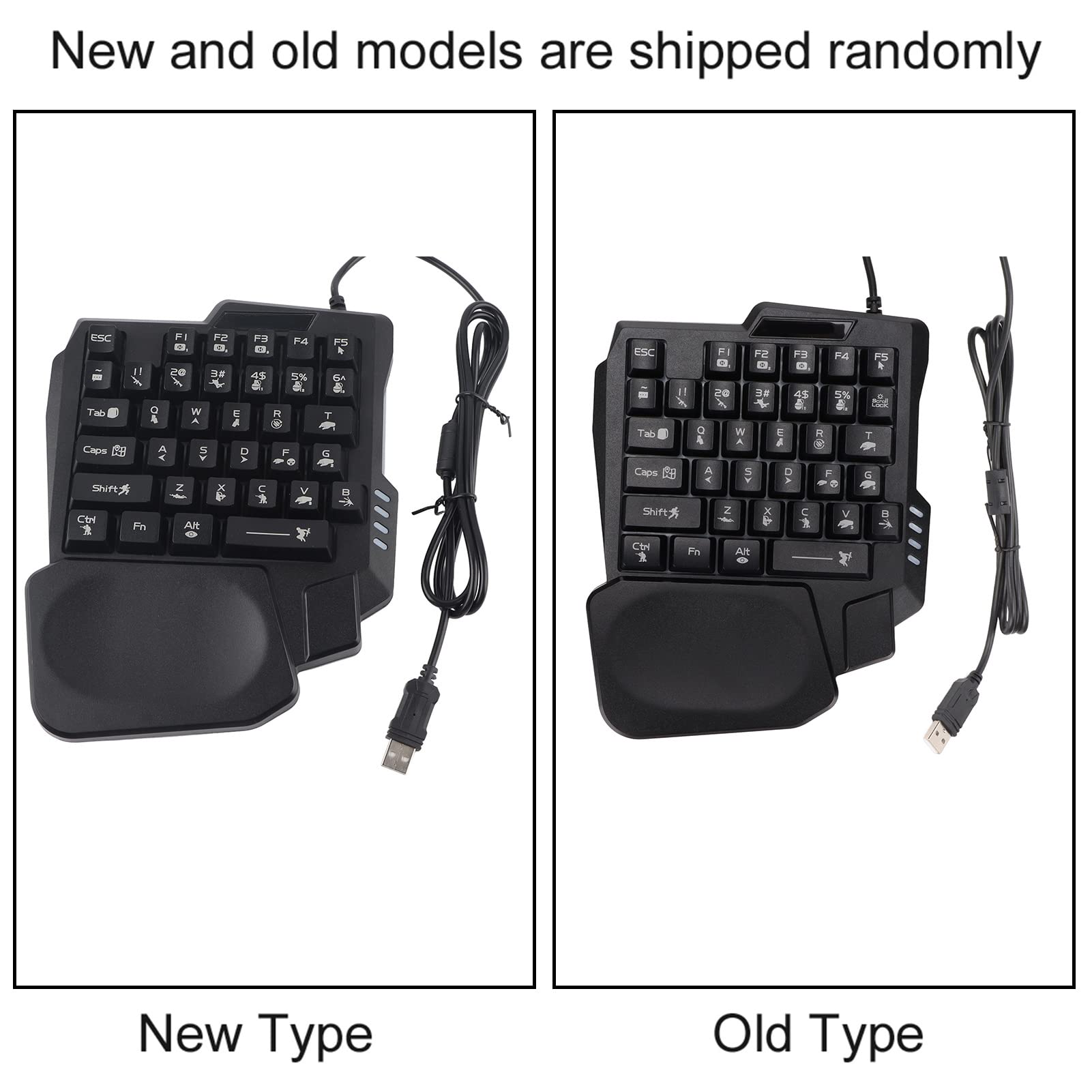 Archuu One-Handed Mechanical Gaming Keyboard,35 Keys Waterproof Professional Gaming Keypad,with 3 Color Backlight, Single Handed Keyboard for Computer Mobile Games