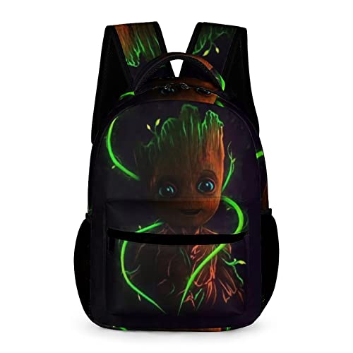 Anime Rocket-Raccon Baby-GRO-ot Hero Backpack Casual Travel Bag Sports Large Space 3D Print Campus Game Bookbag