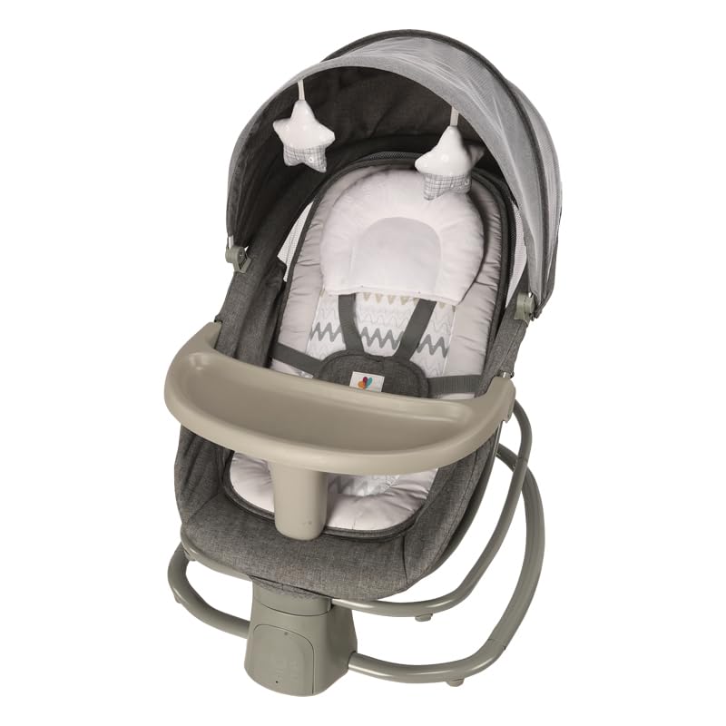 4-in-1 Baby Swing for Infants with Dinner Plate, Electric Rocking Chair,app contro on Your Phone,Adjustable backrest