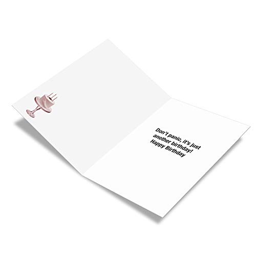 NobleWorks - Funny Happy Birthday Card with Envelope - Hilarious Quarantine, Toilet Paper Humor Greetings - Toilet Paper Panic C3700BDG