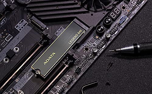 ADATA Legend 840 1TB PCIe Gen4 x4 NVMe 1.4 M.2 Internal Gaming SSD Up to 5,000 MB/s (ALEG-840-1TCS)