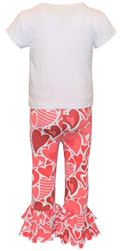 Unique Baby Girls Valentines Day Love You to the Moon 2pc Set (6, Moon)
