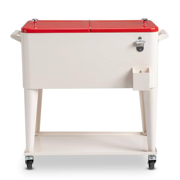 80Qt Red &White Box White Square Foot Tube with Drain Pipe Freezer Incubator
