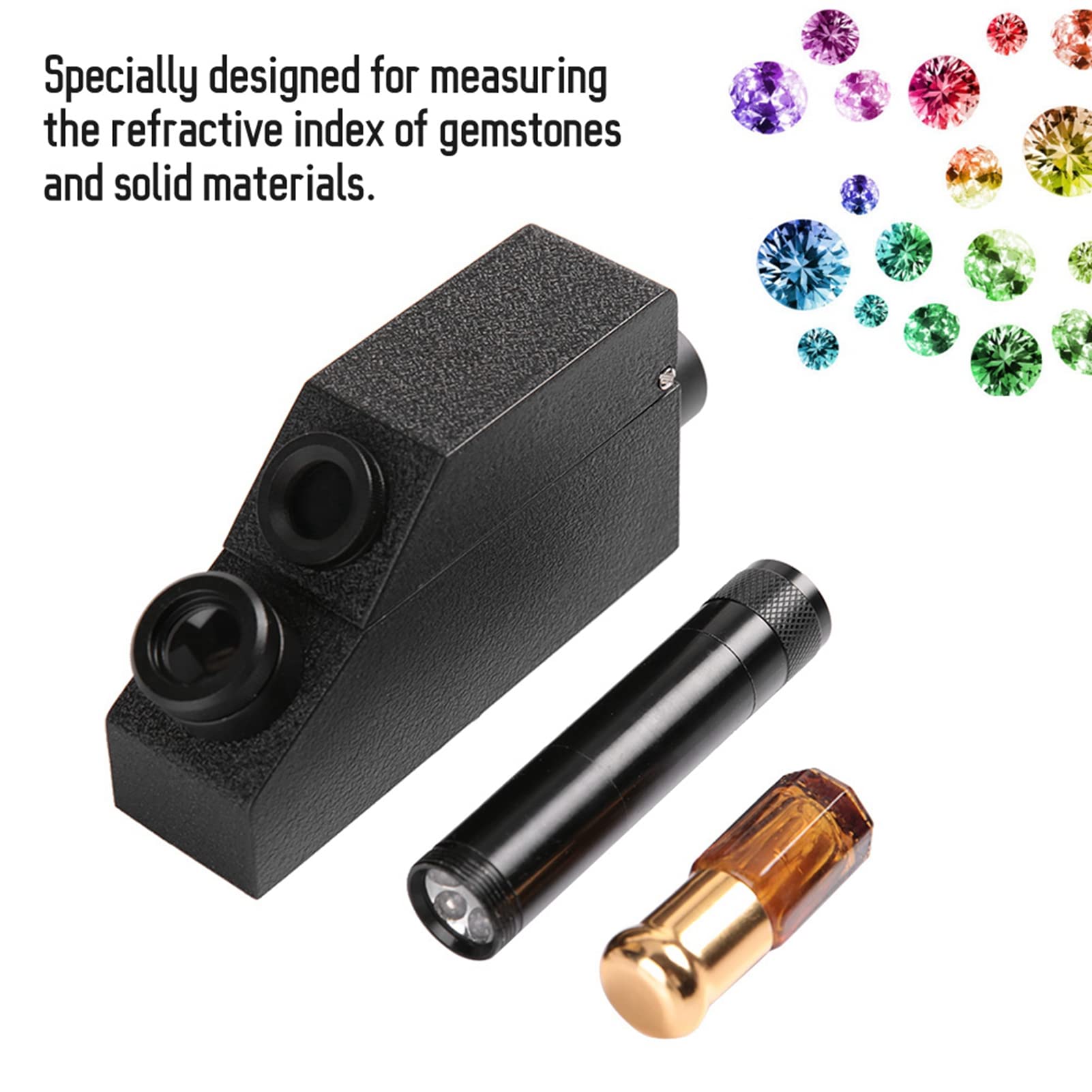 Redxiao 【???????????????????? ???????????????????????? ???????????????????????? ????????????????????】 Jewelry Refractometer, RHG181 1.30-1.81 Professional Portable Gemological