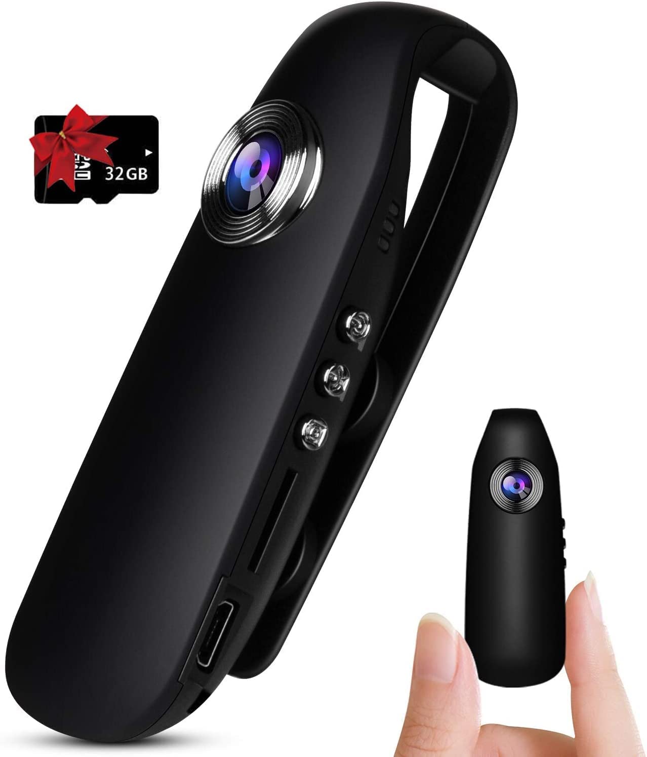 Spy Camera 1080P FHD Video Camera, Body Camera with Video Wearable, Police Cam with Smart Motion Detection, Pocket Clip for Office, Law Enforcement, Security Guard, Home,Outdoors