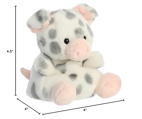 Aurora® Adorable Palm Pals™ Piggles Spotted Piglet™ Stuffed Animal - Pocket-Sized Play - Collectable Fun - White 5 Inches