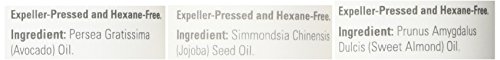 Now Foods Variety Moisturizing Oils Sampler: Sweet Almond, Avocado, and Jojoba Oils - 4oz. Bottles each