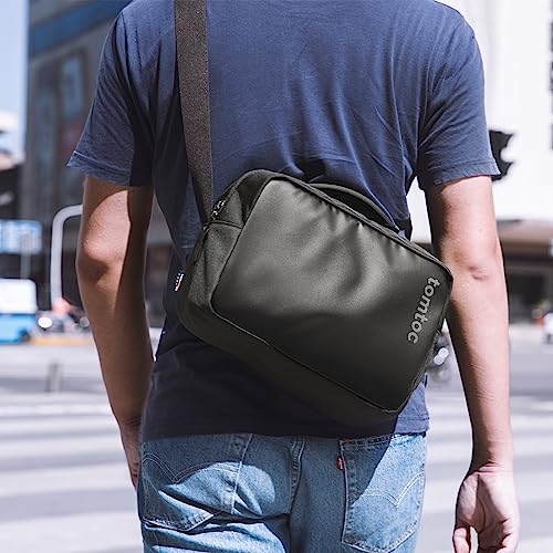 tomtoc Daily Shoulder Bag for 10.9-inch iPad Air 5, 11-inch iPad Pro, Messenger Bag for 9.7-10 inch Tablet, Waterproof Crossbody Bag with Smart Organization for Accessories/Essentials Lightweight