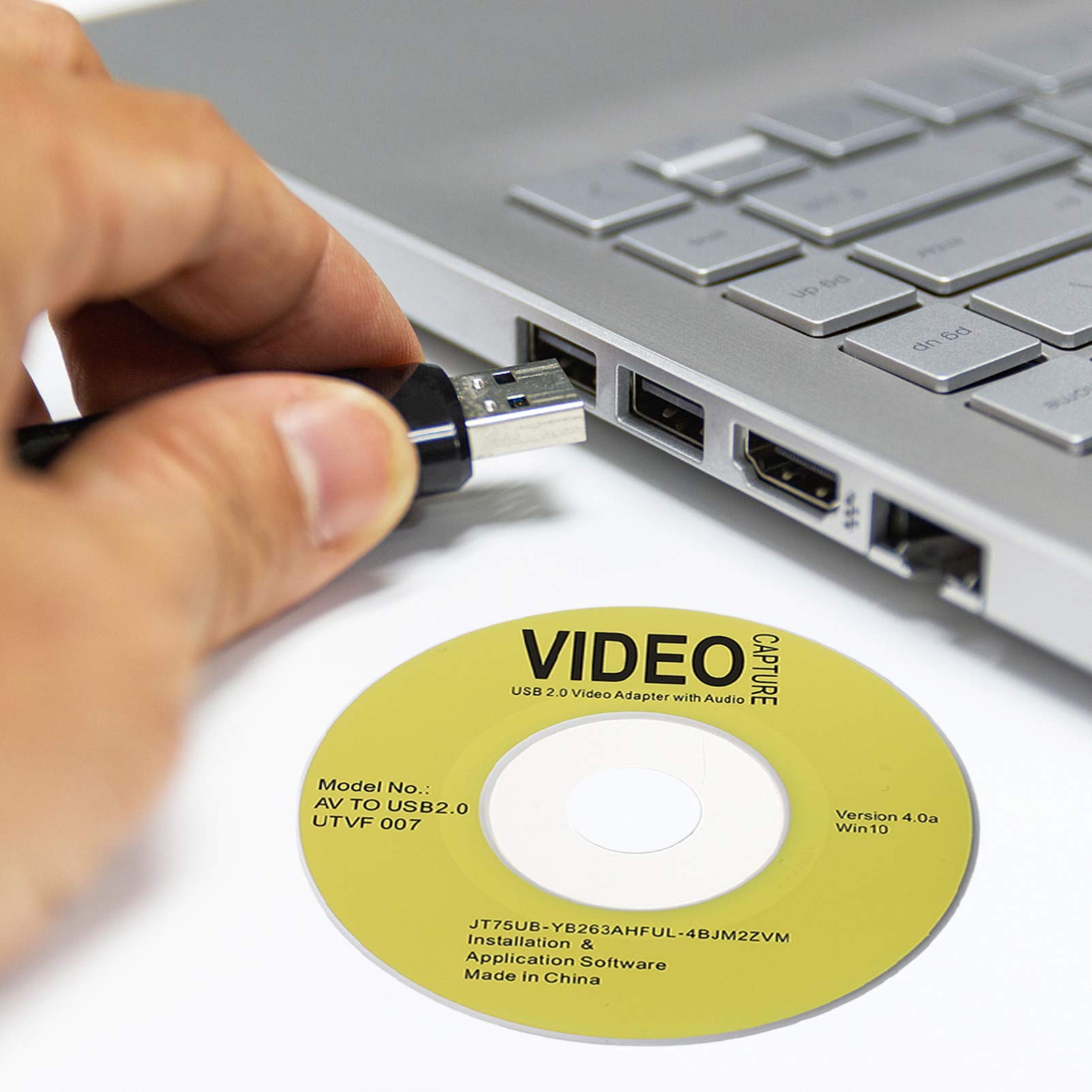 OSALADI Video Converter Capture USB Capture Card USB Capture 1 Set of Video Adapter Video Selector Portable Audio Adapter (Black) Capture Card Audio Video Capture