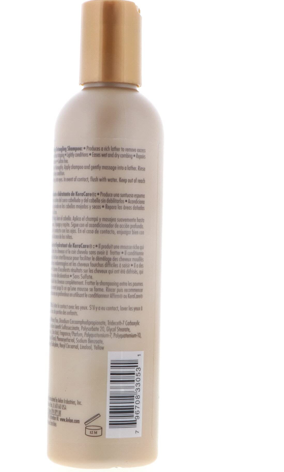 AVLON Keracare Hydrating Detangling Unisex Shampoo, 8 Ounce (Pack of 2)
