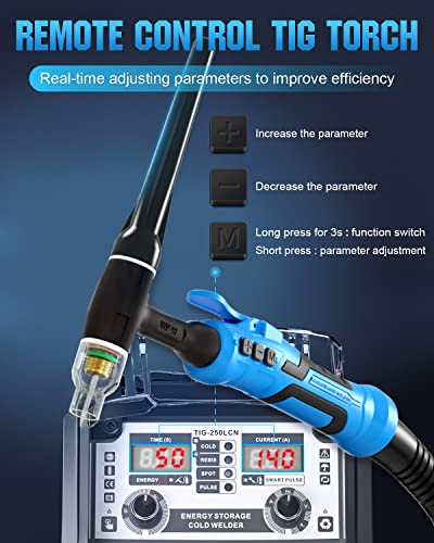 ANDELI TIG Welder 220V Energy Storage Cold Welding Machine with Hot/Cold/TIG Pulse Cold TIG Welding Machine TIG-250CLN