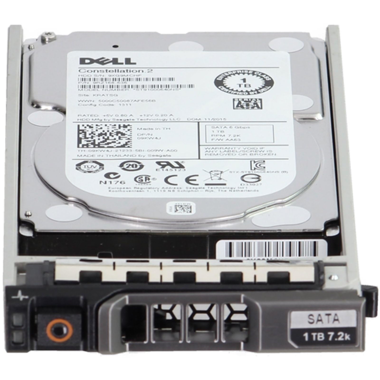 Dell 1TB 7.2K 2.5in SATA 6Gbs HDD (9KW4J) (Renewed)
