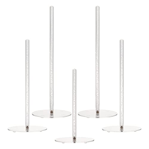 Clear Bubble Acrylic Donut Stands -5PCS Bagel Holder Display,Reusable Doughnut Pretzel Tower for Dessert Table,Wedding Bar,Birthday Party,Treat Table Decor Parties Stacker with Built-in Copper Nut by VREASK