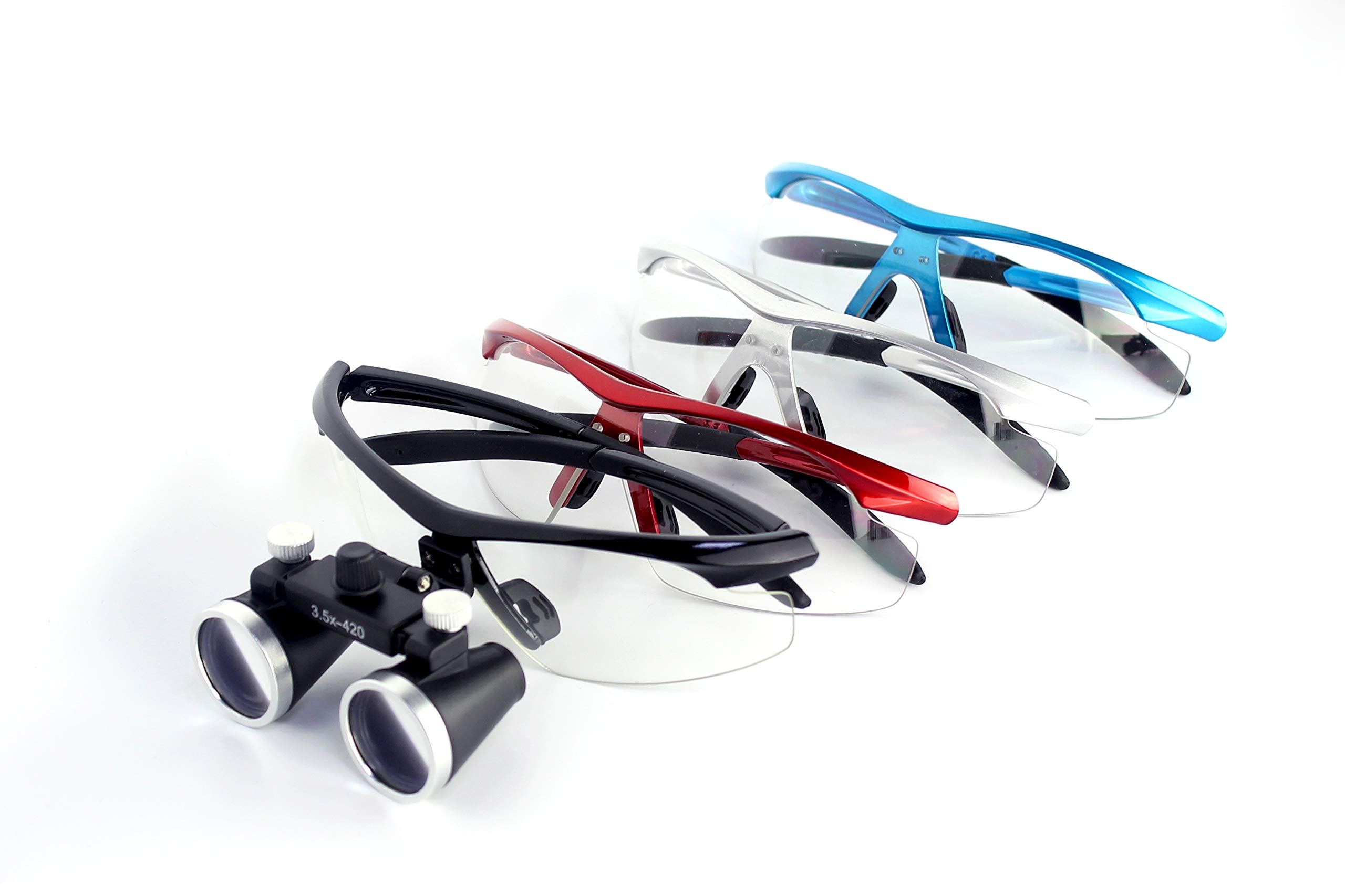 S&Dent Dental Medical Surgical Operation Magnifying 2.5X Loupes with Clinic Short Style Headlight for Astigmatism Kit Color Randomly