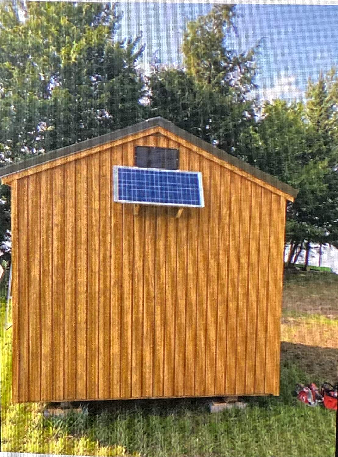 Amtrak Solar Powerful 100-Watt Solar Attic Fan Quietly Cools, Ventilate, Exhaust Your House, Garage, Greenhouse, Chicken Coop or RV Waterproof Plug & Play (Two Fans)