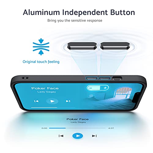 Anqrp Designed for iPhone 13 Mini Case, [Support Wireless Charging] Soft Silicone Slim Anti-Scratch Phone Case for iPhone 13 Mini 5.4 inch, Black
