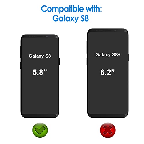 JETech Screen Protector for Samsung Galaxy S8 (NOT for S8+), TPU Ultra HD Film, Case Friendly, 2-Pack