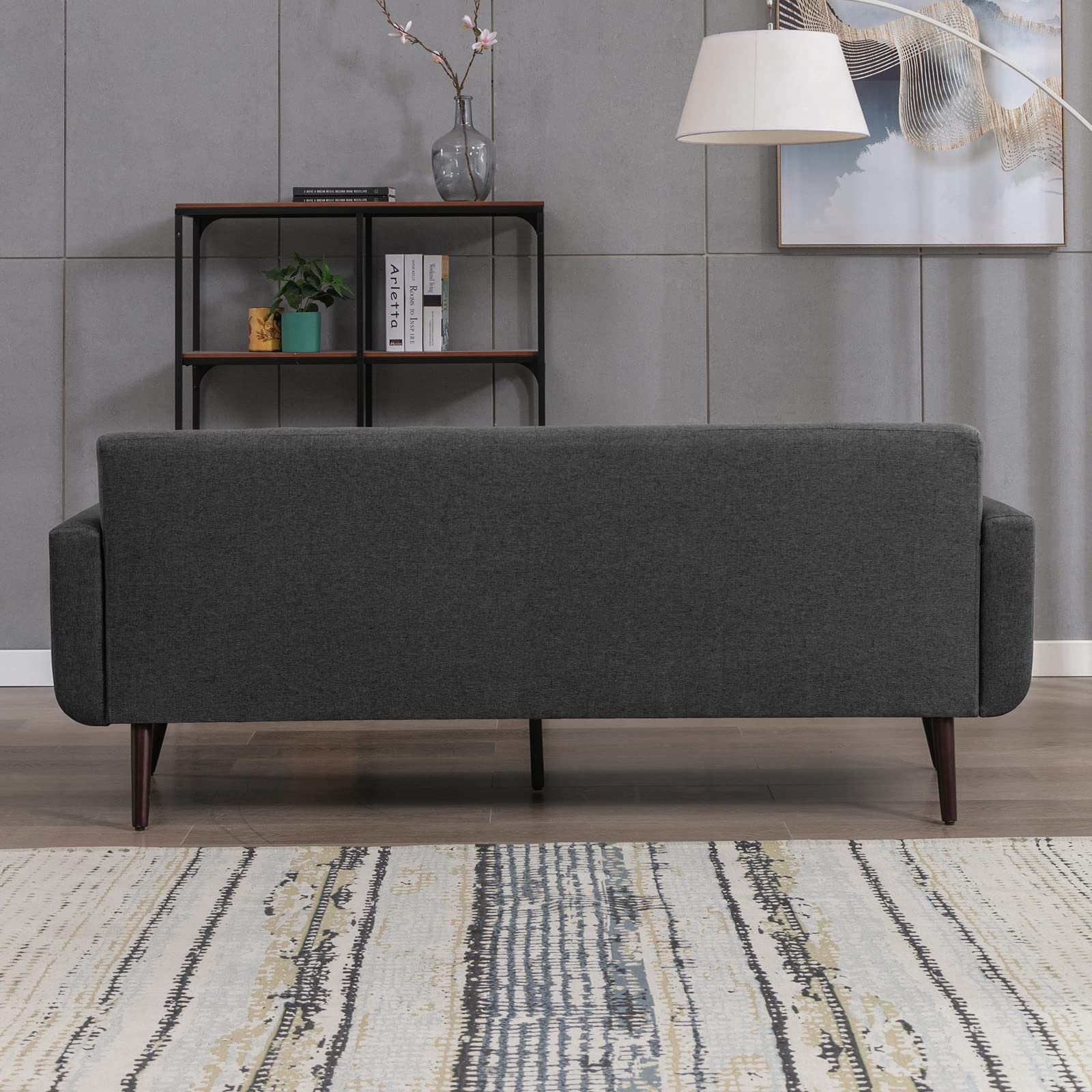 BALUS 80" W Sofa Couch, Upholstered Modern Couch Oversized Loveseat Button Tufted with Thickened Cushion, Mid Century Furniture for Living Room/Bedroom/Apartment Office, Easy Assembly