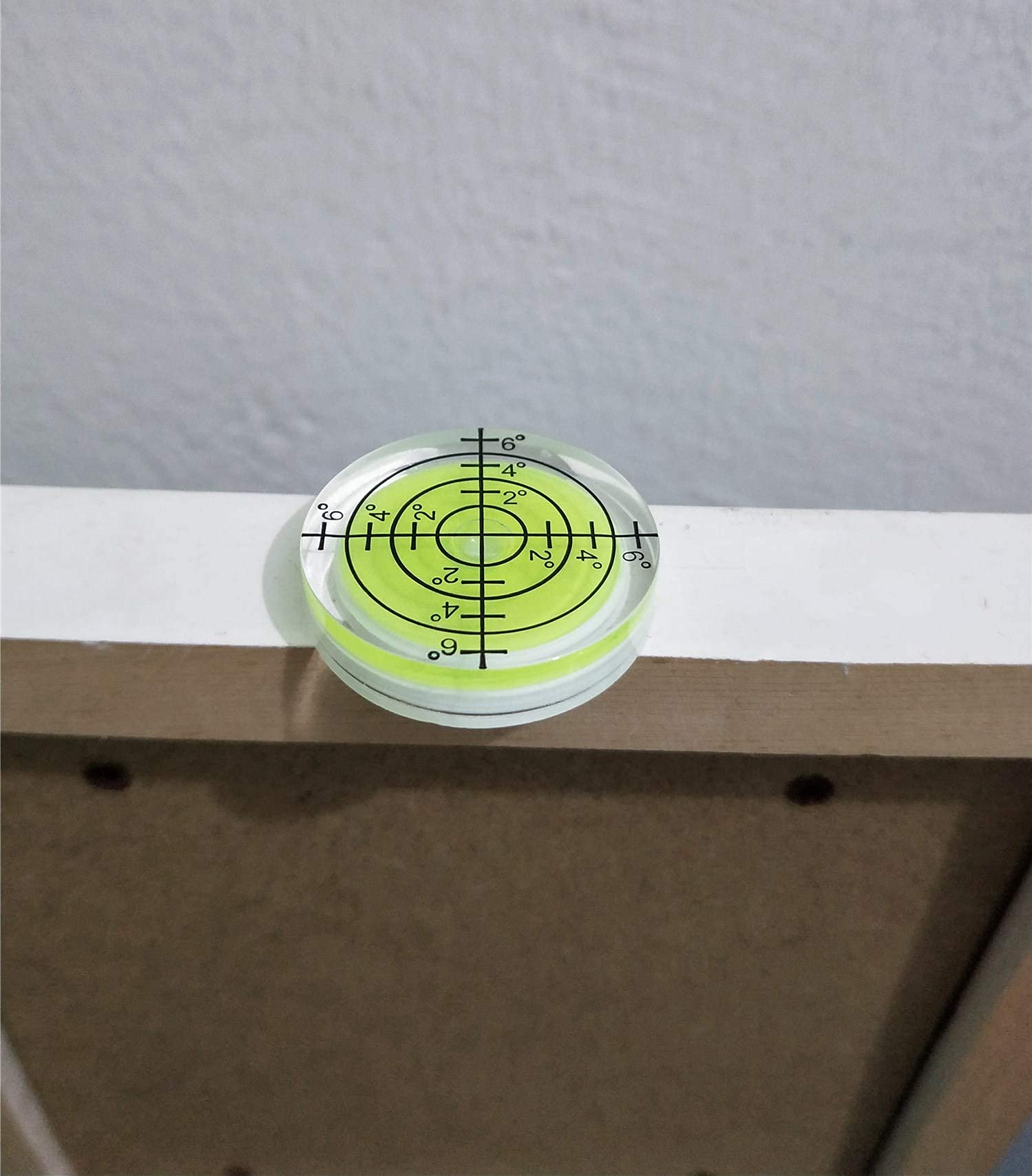 6Pcs Bubble Spirit Levels 32x7mm Degree Mark Round Circular Level Bubble Leveling Tool Precision Measuring Layout Tools