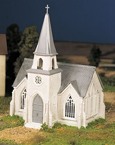 Bachmann Trains - PLASTICVILLE U.S.A. BUILDINGS – CLASSIC KITS - CATHEDRAL - O Scale