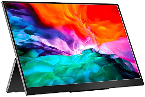 Portable Monitor – 2021 Upgraded 13.3 Inch 1080P FHD HDR FreeSync Slim USB-C Portable Display with Kickstand Type-C Mini HDMI Speakers for Laptop PC Mac Surface Xbox PS4 PS5 Switch Phone(Renewed)