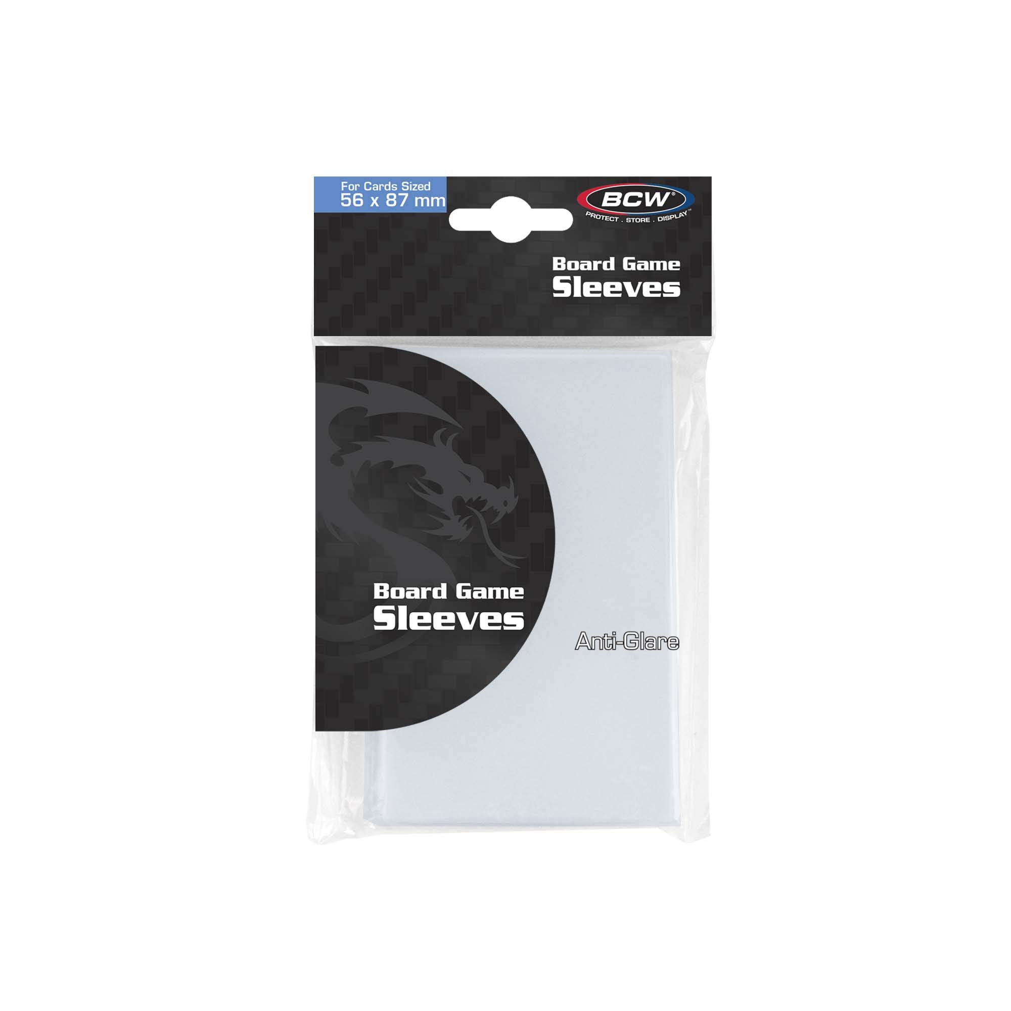 BCW Board Game Sleeves | 56x87mm Card Sleeves for Board Game Cards | Acid-Free Archival Quality Protection | Durable Sleeves for European & American Games | Prevents Wear & Tear | 50 Sleeves per Pack