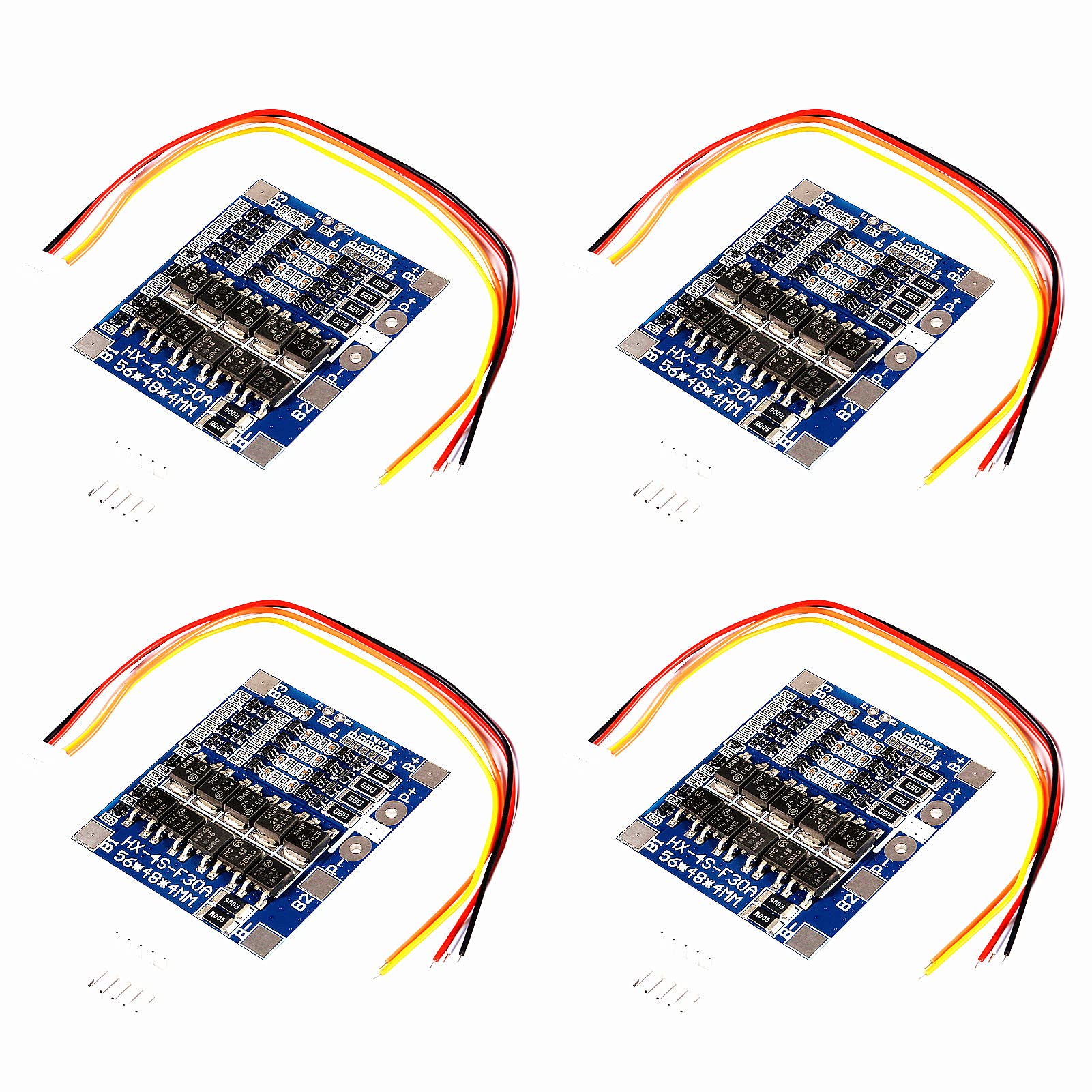 ACEIRMC 4pcs 4S 30A 12.8V 18650 Lithium Iron Phosphate Protection Board LiFePO4 4S BMS Balancing Charging Circuit PCM
