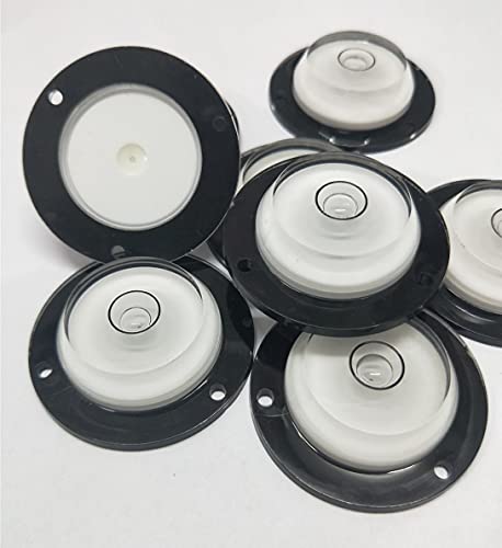 6Pcs Circular Bullseye Bubble Level with Screws Mounted Domed Multi-Directional Round Bubble Spirit Levels Precision Measuring Tools