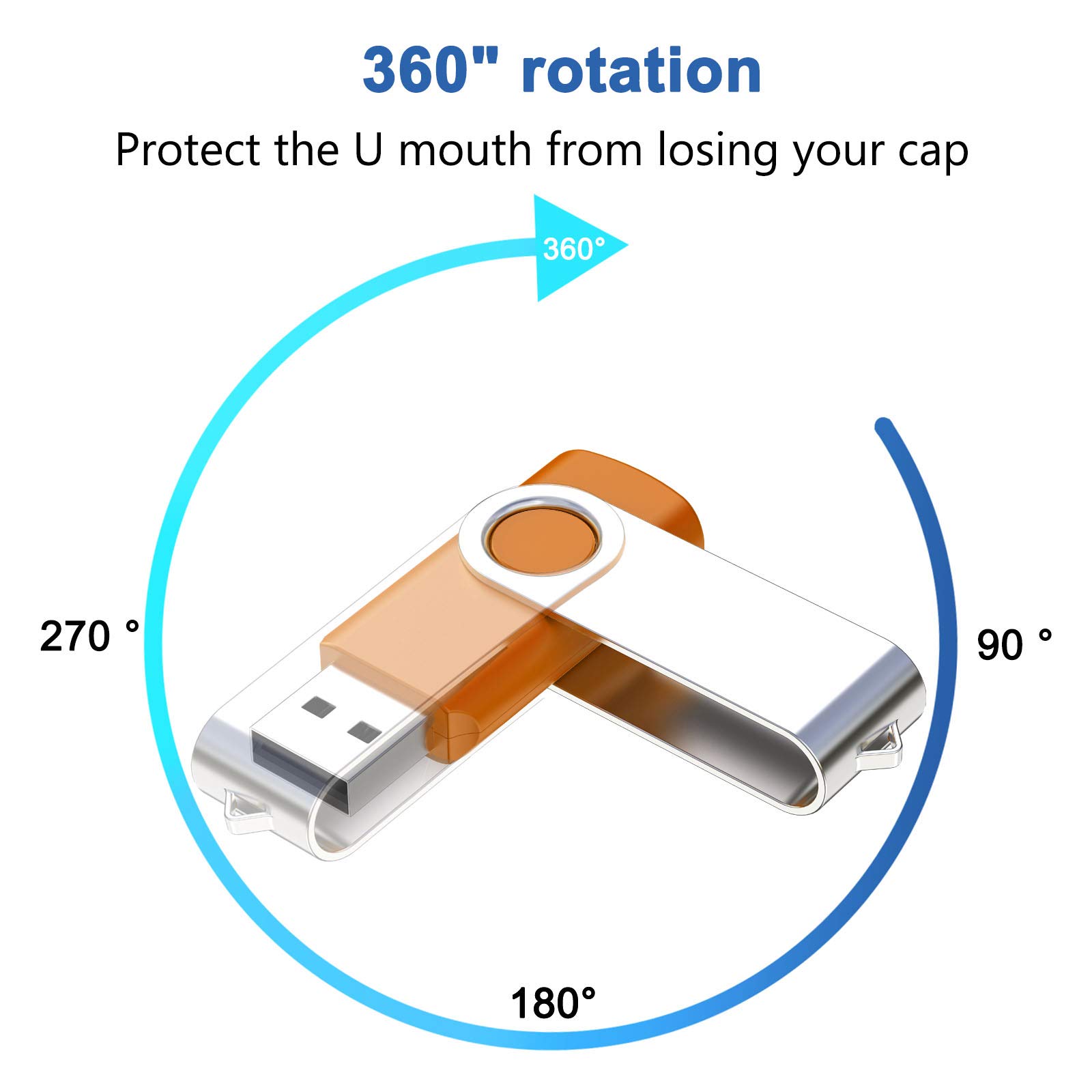 2GB USB Flash Drives, SRVR 3 Pack USB 2.0 Thumb Drives, USB Memory Stick Jump Drive Zip Drives Pen Drive with Lanyards Metal Swivel (3 Mixed Color with LED Indicator)