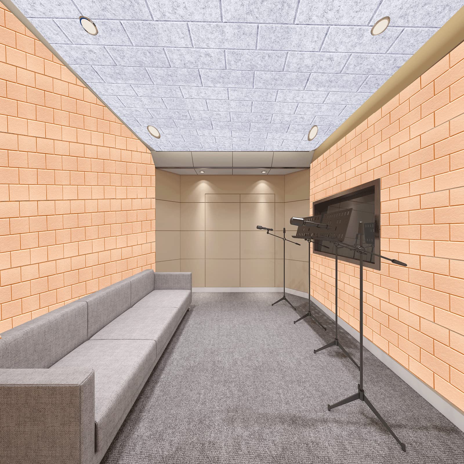 22PCS Pro Grade Acoustic Panels Sound Proof Boards Noise Canceling for Studio Recording, Home Office, Better Than Foam(Warm Yellow)