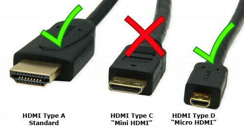 LoveRPi MicroHDMI to HDMI Male to Male Cable with 4K60 UHD 18Gbps Ethernet 3D Audio Return (1 Pack, 1M)