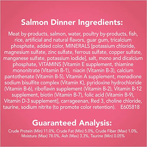 Purina Friskies Salmon Dinner Pate Wet Cat Food, 5.5 oz. Cans (Pack of 12)