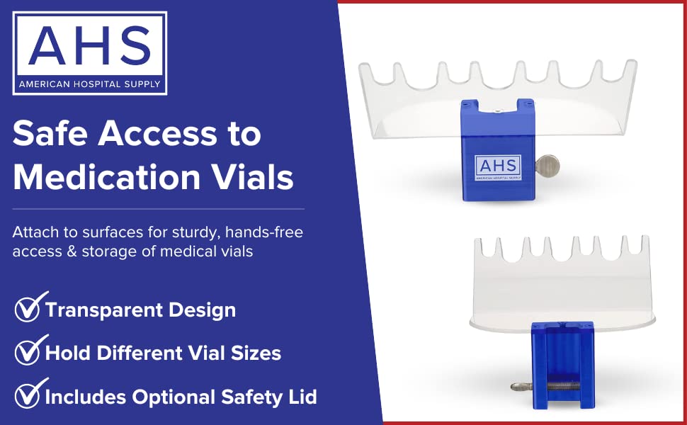 AHS American Hospital Supply Medicine Vial Holder | Hands-Free Vial Holder (Mayo Stand)