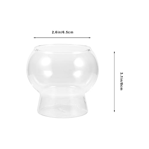 Angoily Juice Glass Crystal Dessert Bowl, 4.3-Inches Ice Cream Bowl,Glass Bowl for Sundae Salad Fruit Pudding Yogurt Snack Candy Trifle, Kitchen Prep Holiday Party Wedding(Pedestal)