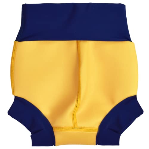 Splash About Happy Nappy Reusable Swim Diaper, Yellow & Navy, 6-12 Months