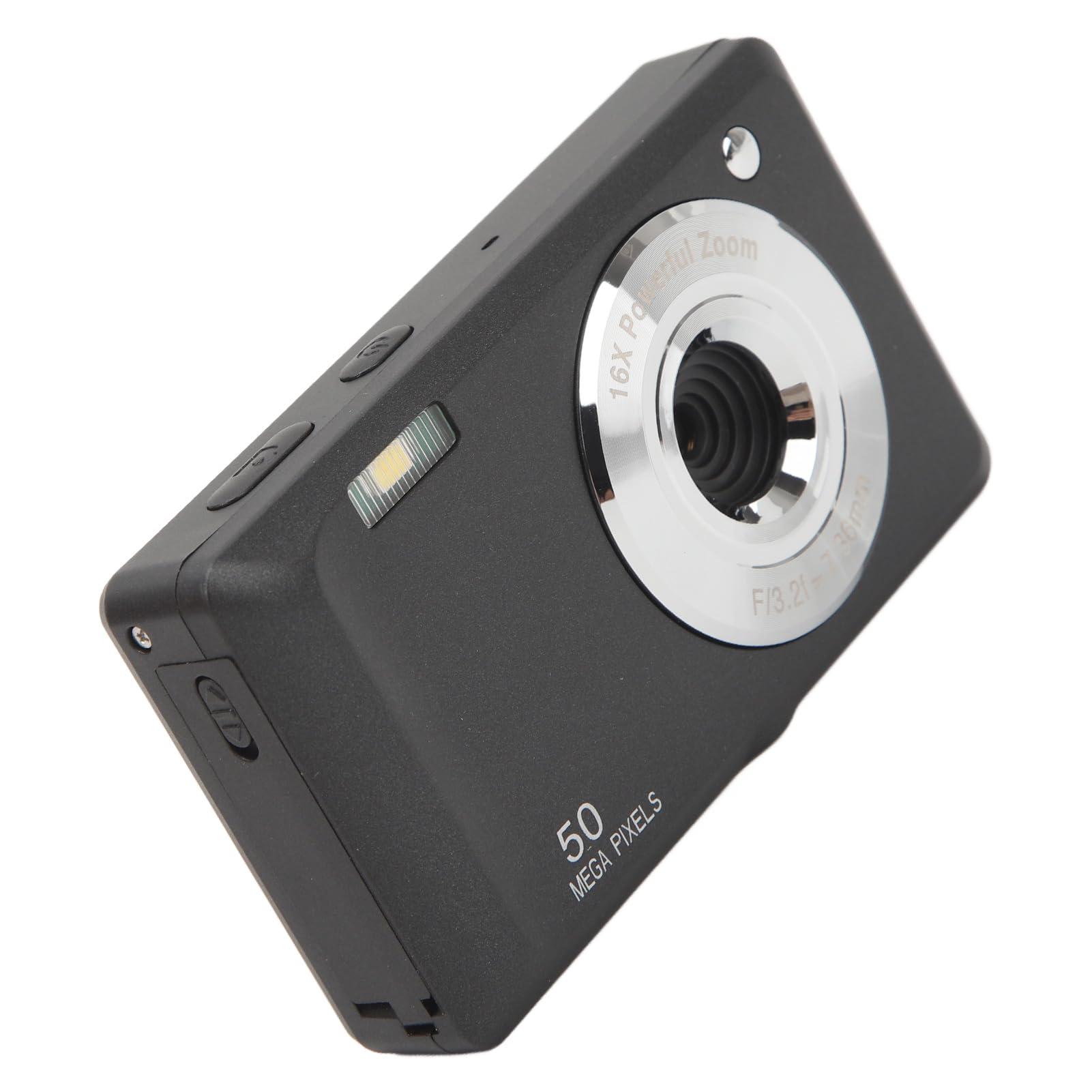 4K Digital Camera Auto Focus 2.7 Inch TFT Screen Small Camera for Teens Facial Recognition for Photography (Black)
