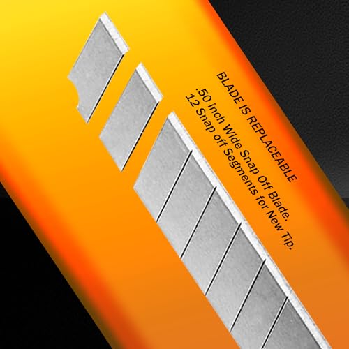 50x Bulk Small Neon Orange Utility Knife Box Cutters Snap Off Blade 9MM Blade