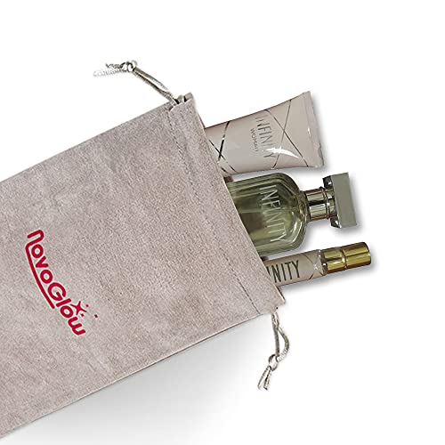 Infinity Perfume for Women 3 Piece Gift Set, 3.4 oz EDP Parfum, .05 oz Travel Perfume, 3.4 oz Moisturizing Lotion, With A NovoGlow Luxurious Suede Pouch