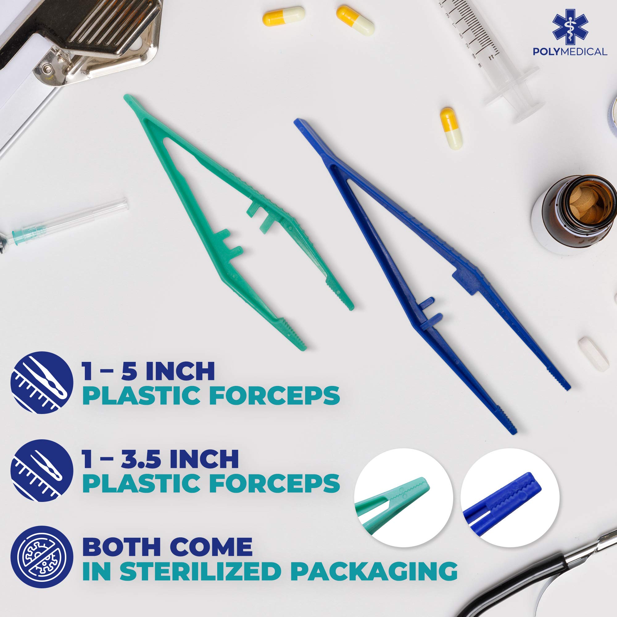 4 Piece Disposable Skin Stapler Kit (Suture Thread Alternative) 55 Wires, Stapler Remover Tool + 2 Plastic Forceps for Outdoor Camping Emergency Survival Demo, First Aid Field Emergency Vet Training