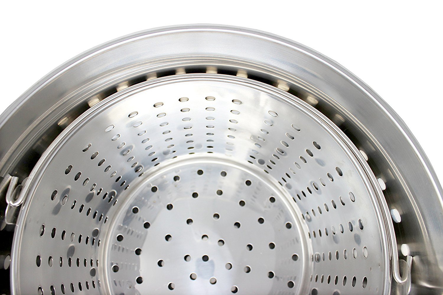 Ballington 13-Gal 16" Stainless Steel Stock Pot w Deep Steamer/Boil Basket & Lid