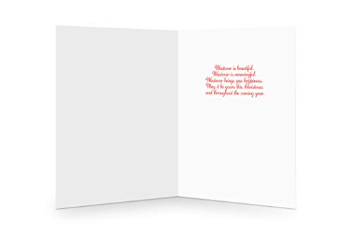 Silent Night Christmas Holiday Card - 18 Christmas Cards & Envelopes - Winter Holiday Forest (Standard)