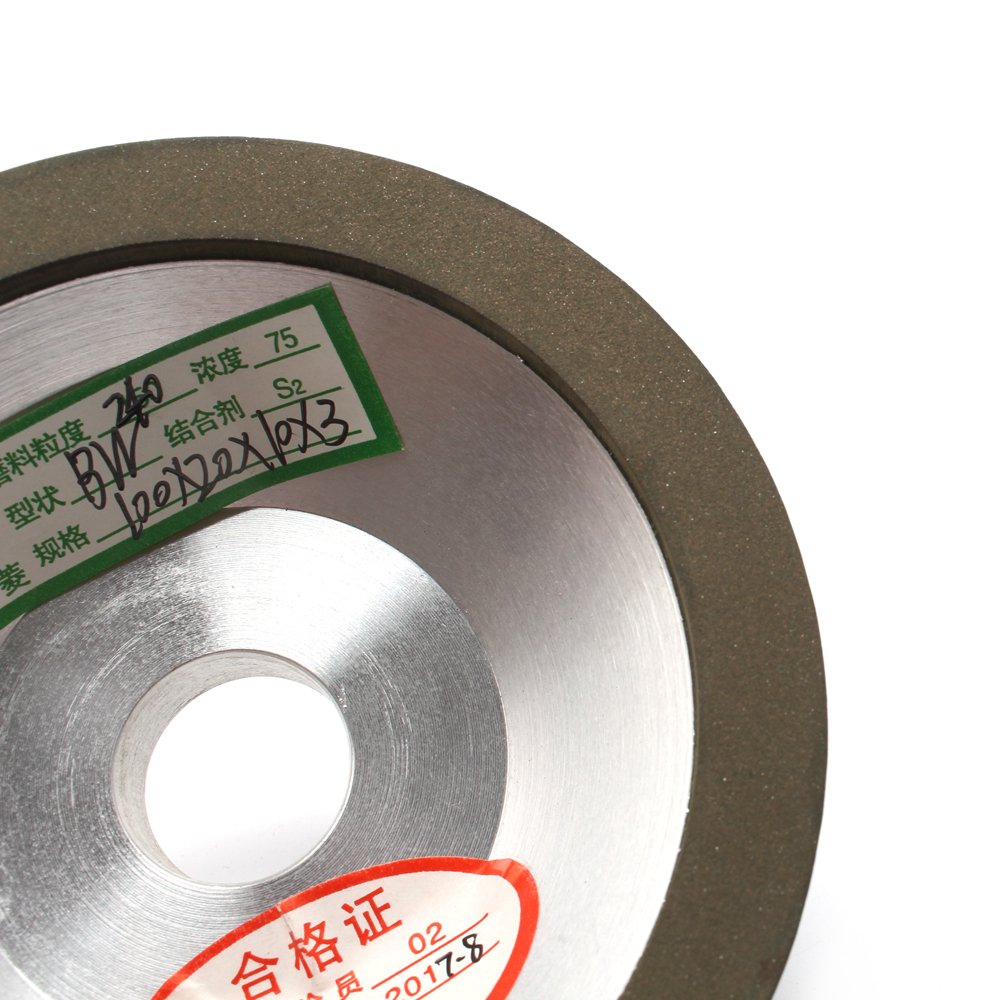 4"inch Resin Bonded Flaring Cup Diamond Grinding Wheel For Carbide Metal 240 Grit 75% (100x32x20x10x3mm )