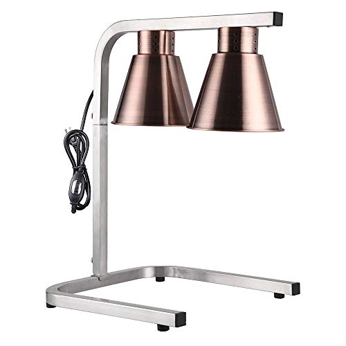 Commercial Food Heat Lamp Dual Bulb Countertop Buffet Food Court Restaurants