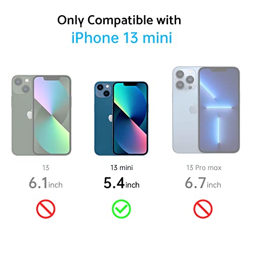 Anqrp Designed for iPhone 13 Mini Case, [Support Wireless Charging] Soft Silicone Slim Anti-Scratch Phone Case for iPhone 13 Mini 5.4 inch, Black