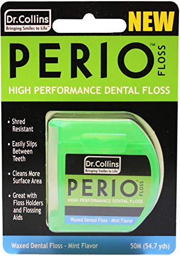 Dr. Collins Perio Floss, Mint Waxed, 50 meter Package