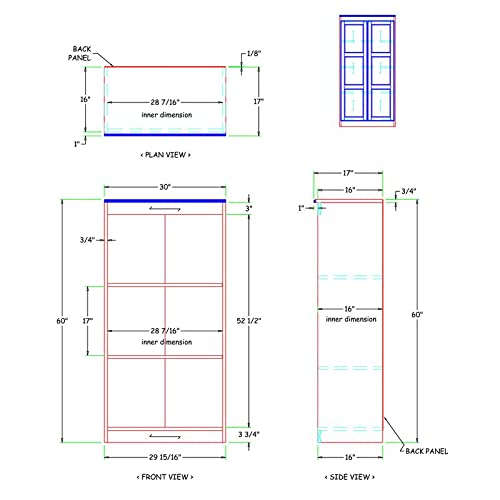Concepts in Wood KT613A Storage Cabinet for Office or Pantry (Oak)