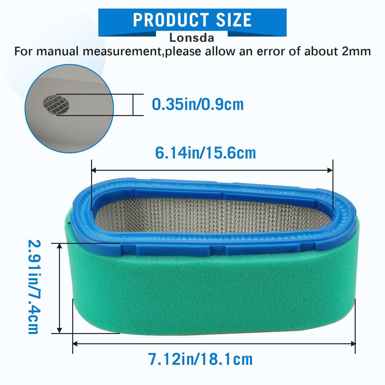 36356 Air Filter & 36357 Pre Filte Tecumseh OHV110 115 120 125 130 140 150 155 160 165 170 175